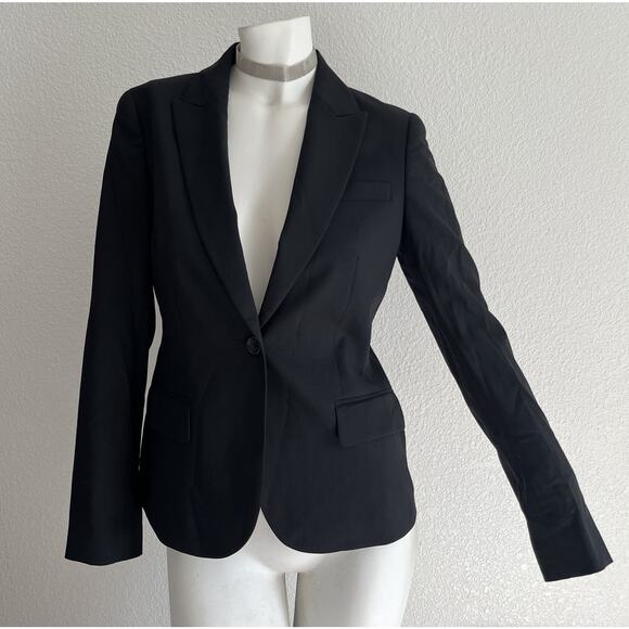 Theory | Jackets & Coats | Nwt Theory Gabe Wool Blazer Black Career ...